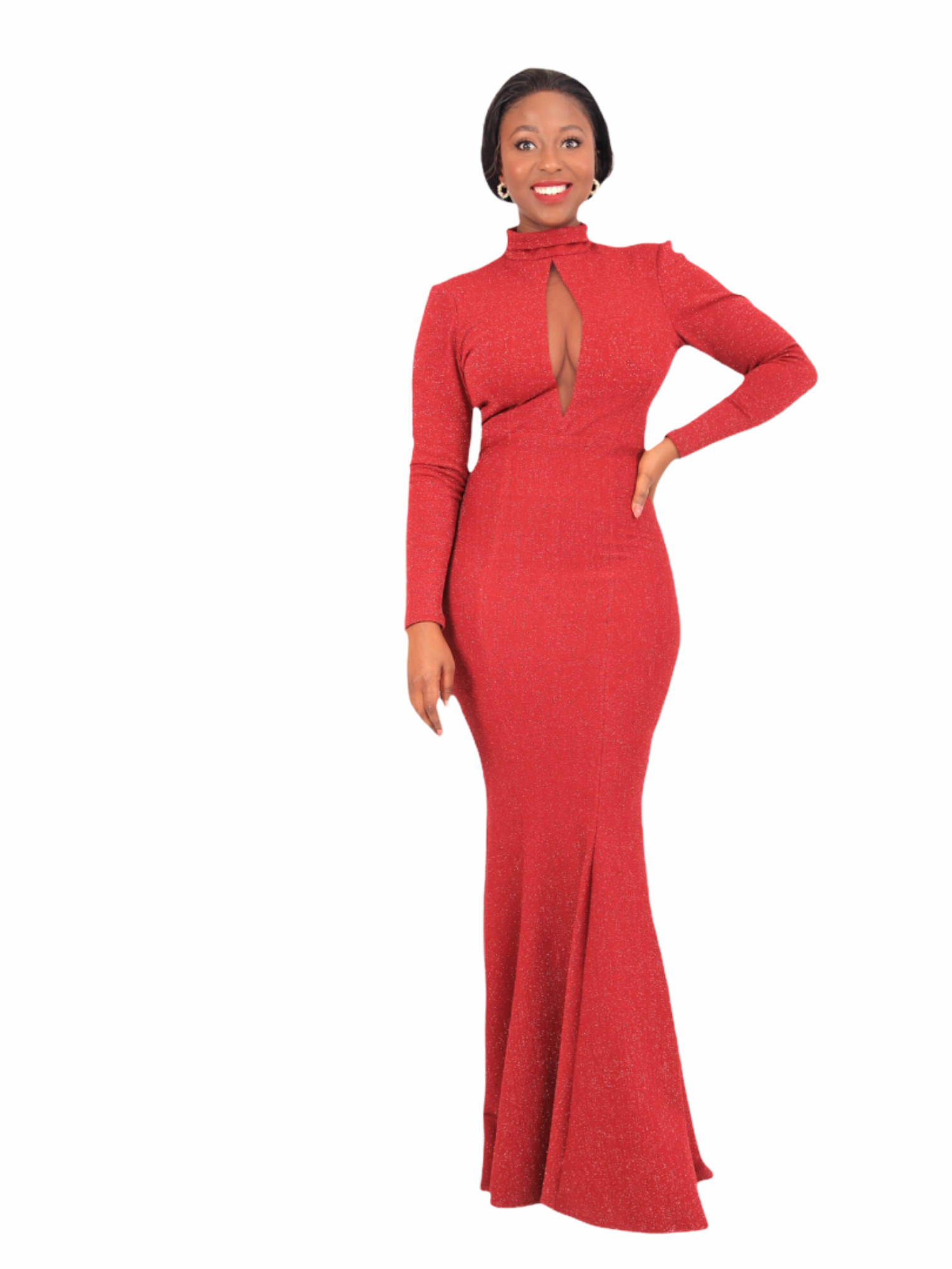 Mermaid Dress – Burgundy – FS Emporium